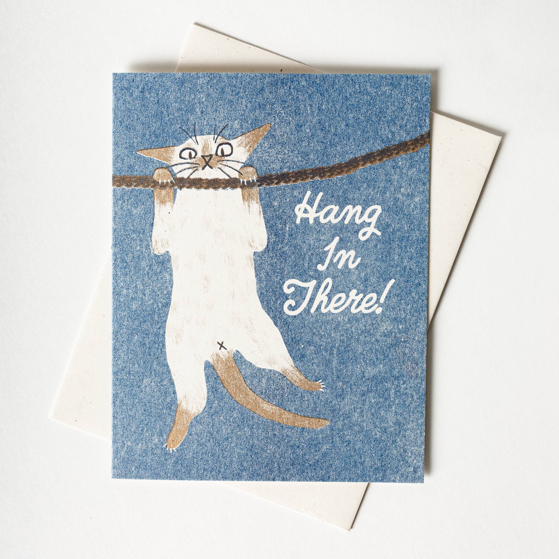 Hang In There! Cat - Risograph Card – MEW + COMPANY